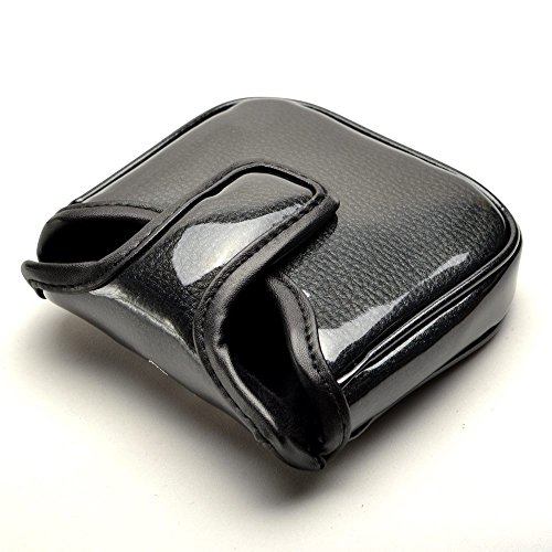 GOOACTION Skull Golf Club Heel Shafted Square Mallet Putter Cover Magnetic Closure Design Synthetic Leather Putters Headcover Black
