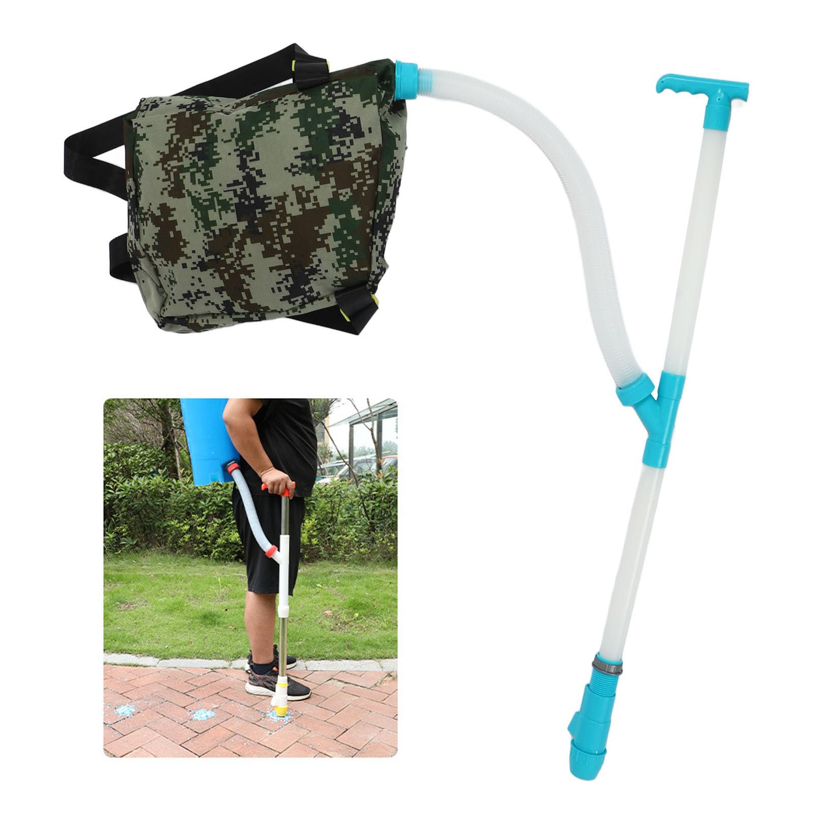 Handheld Fertilizer Sprayer, Knapsack Sprayer with Flexible Handle for Fertilizing Fruit Tree Corn