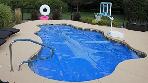 Rail Runners Blue In-ground Swimming Pool Ladder & Handrail Cover | 8-Ft-by-1.9-Inches Diameter Piece | Slip Resistant Grip | Keeps Railings Cool in The Sun | Durable Nylon Material