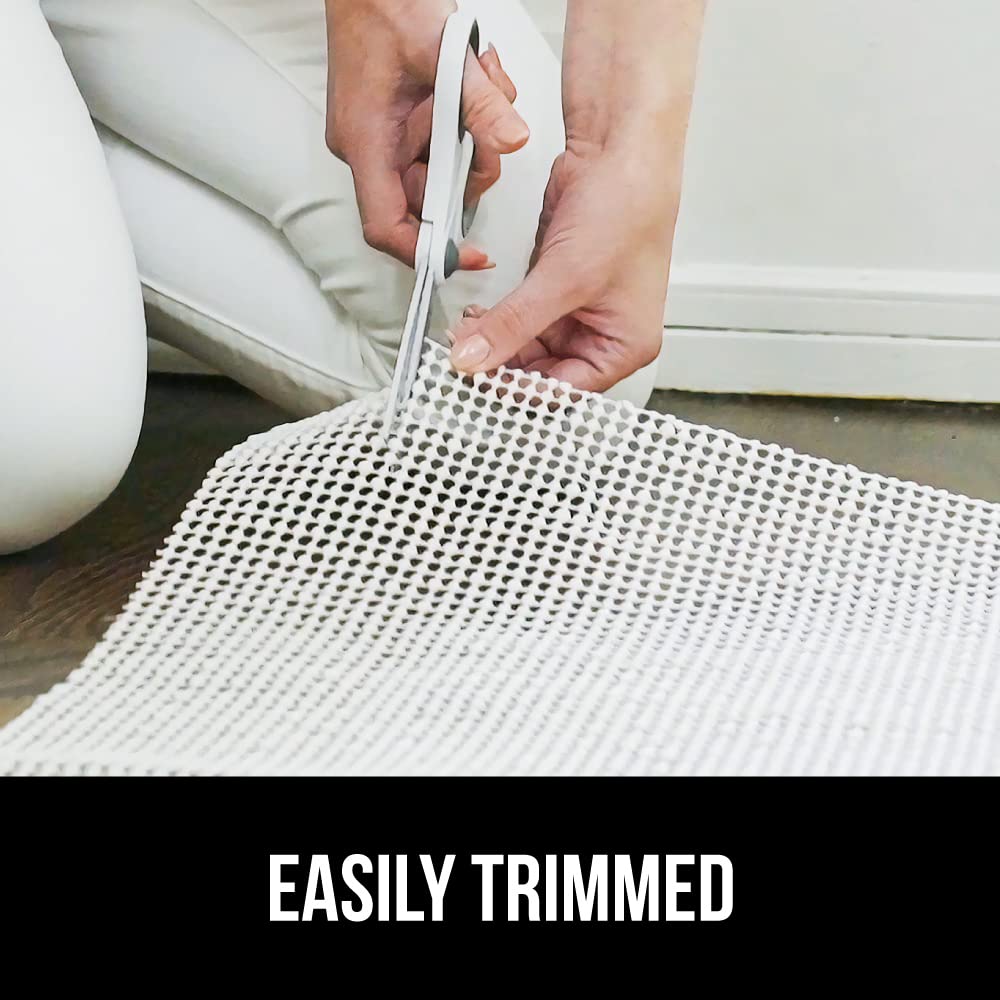 Gorilla Grip Extra Strong Rug Pad Gripper, Grips Keep Area Rugs Safe and in Place, Thick, Slip and Skid Resistant Pads for Hard Floors Under Carpet Mat Cushion and Hardwood Floor Protection 3x5 FT