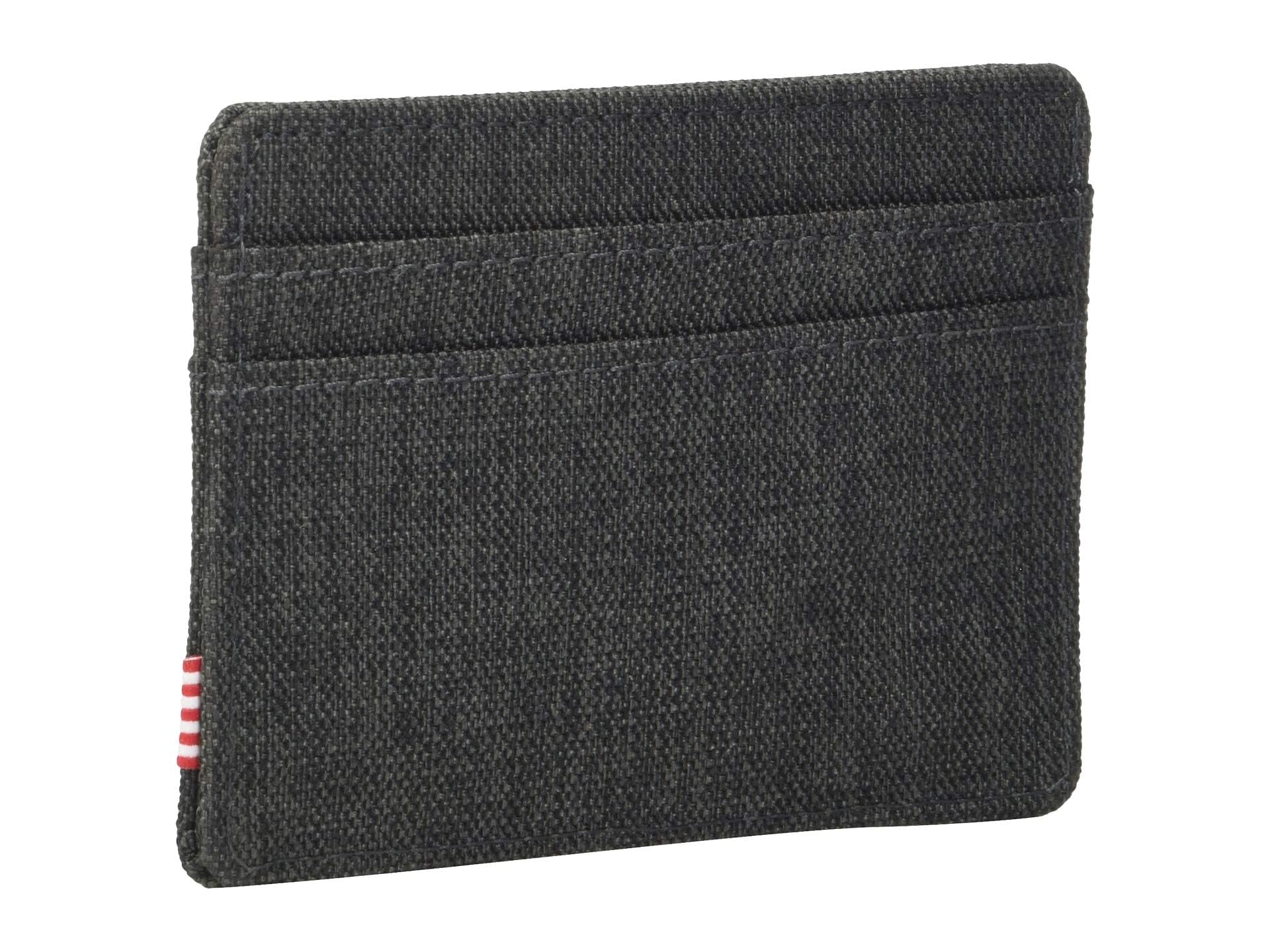 Herschel mens Charlie Rfid Card Case Wallet, black crosshatch, One Size US