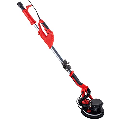 Mophorn Drywall Sander 850W, Electric Drywall Sander, Variable Speed 800-1750 RPM, Foldable Sheetrock Sander, with Telescope Handle, Electric Sander, with LED Strip Light and Vacuum Bag, Wall Sander