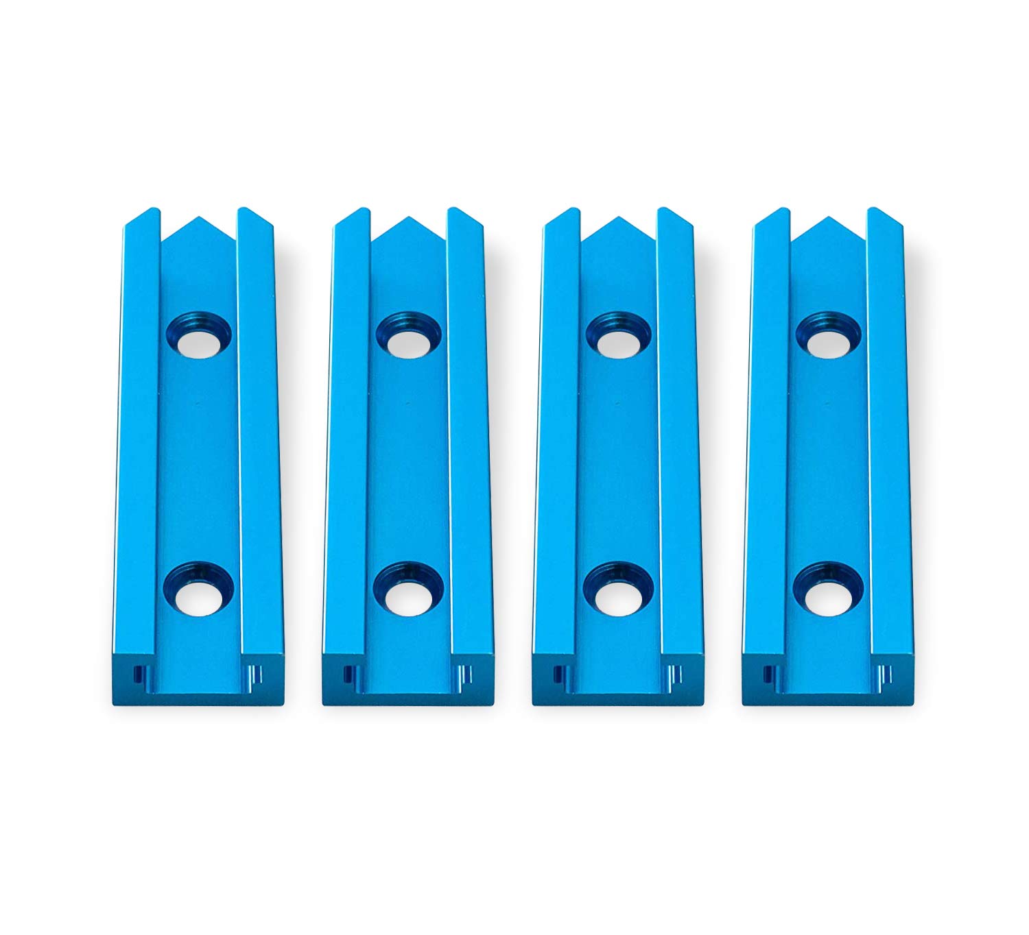 POWERTEC 71609-P4 3" T-Track Intersection Kit with Predrilled Mounting Holes, 4 Sets, For Universal T track, Aluminum T Track Accessories for Woodworking Jigs and Fixtures