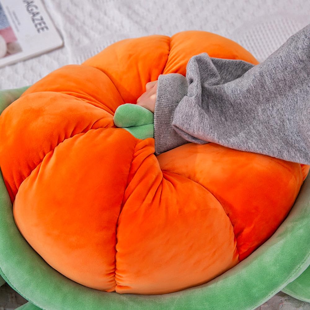 XIYUAN Stuffed Pumpkin Turtle Plush Toy, 20 inch Turtle Stuffed Animal, Turtle Plush Cuddly Soft Pillow, Marine Stuffed Animal, Turtle Plush Pillow(Orange)