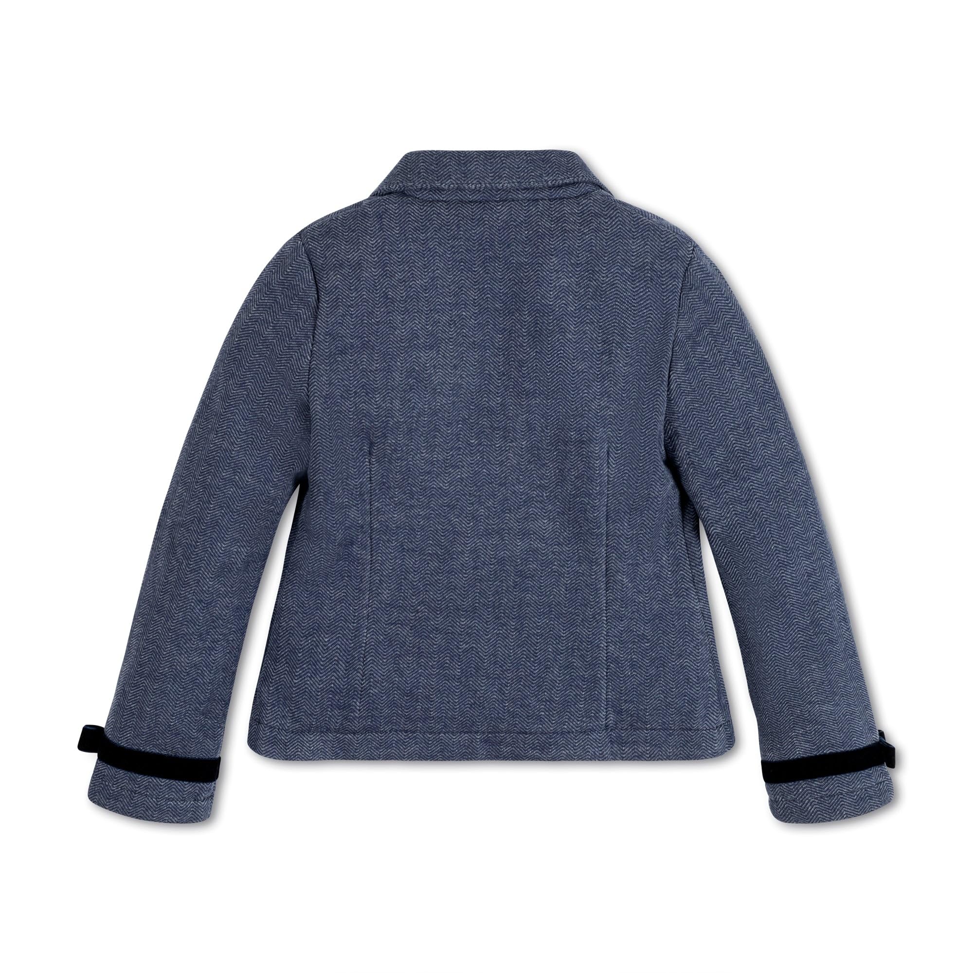 Hope & Henry Girls' Dressy Knit Jacquard Riding Blazer