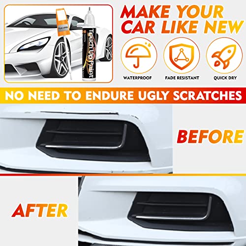 White Touch Up Paint for Cars, Quick And Easy Car Scratch Remover for Deep Scratches,Two-In-One Automotive Car Paint Scratch Repair for Vehicles, Auto Paint for Erase Car Scratches