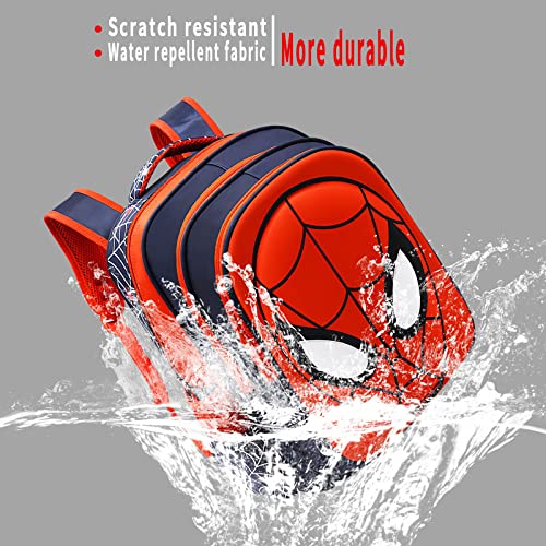 TUDERE 3D cartoon schoolbag waterproof lightweight boys and girls schoolbag red model