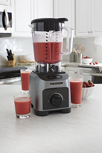 Hamilton Beach Professional 1800W Blender with 64oz BPA Free Jar, Variable Speed Dial for Puree, Ice Crush, Shakes and Smoothies, Silver (58800)
