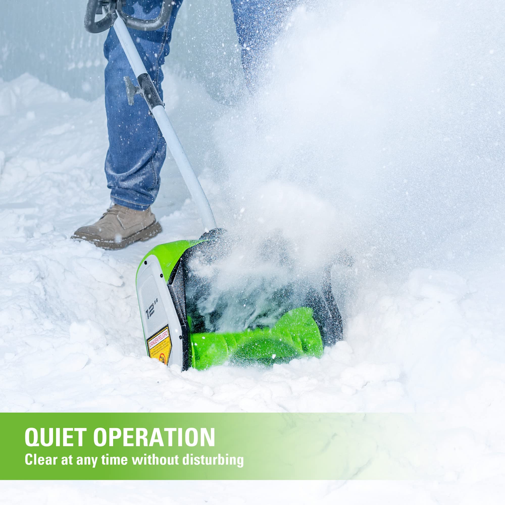 Greenworks 40V (75+ Compatible Tools) 12” Cordless Snow Shovel, 4.0Ah Battery and Charger Included