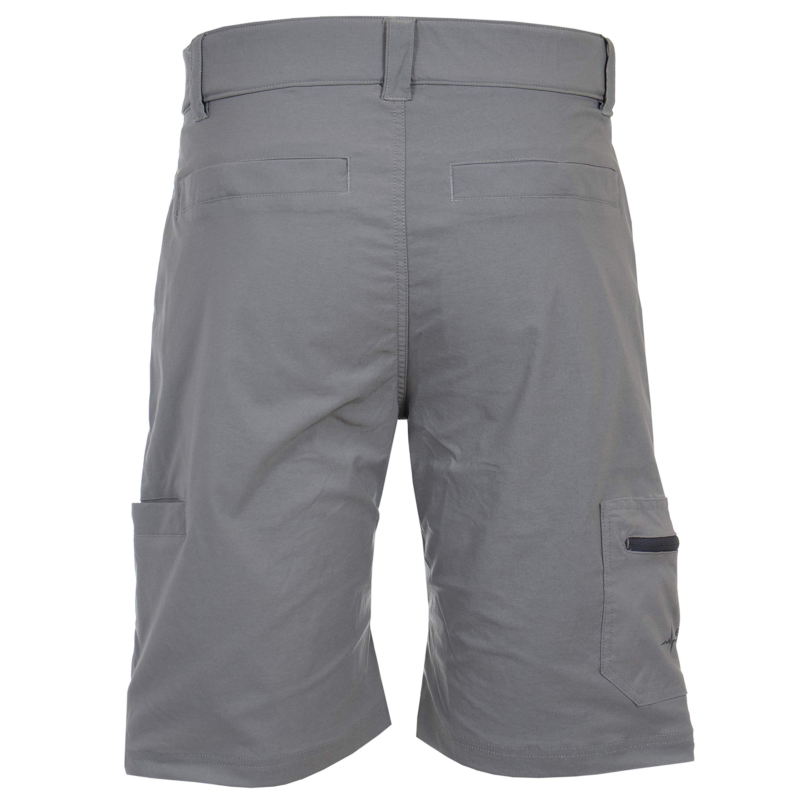 HABIT Men's Cedar Bay Fishing Short, Brushed Nickel, 2X-Large