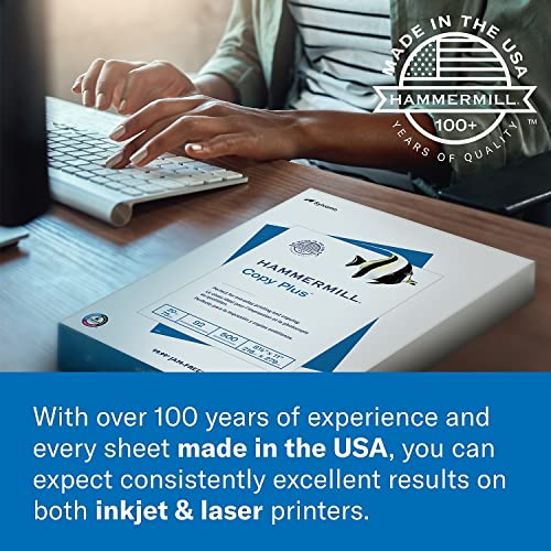 Hammermill Printer Paper, Fore Multipurpose 20 lb Copy Paper, 8.5 x 14 - 1 Ream (500 Sheets) - 96 Bright, Made in the USA, 103291