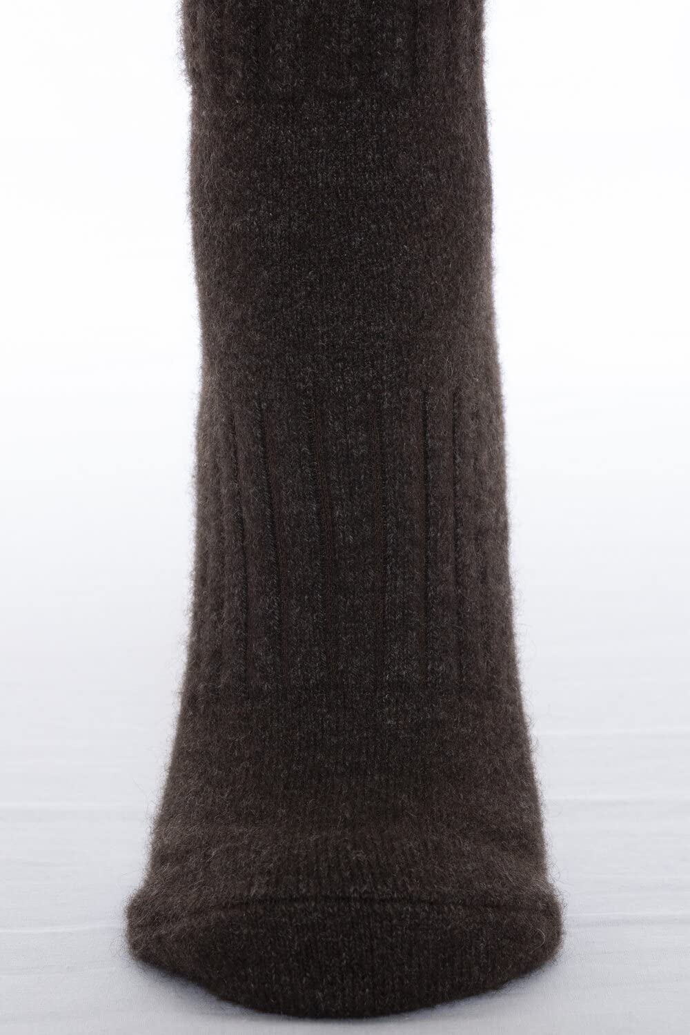 Happy Yak Socks, The Purist, Brown, 80% Yak Cashmere, Extra Large