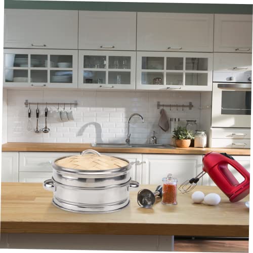 TIDTALEO 1 Set Steamer Wooden Cooking Utensils Chicken Breadt Asian Cookware Sticky Chinese Steamer Basket Soup Dumpling Steamer Basket Steamer with Lid Steamer for Dumpling Food Steamer