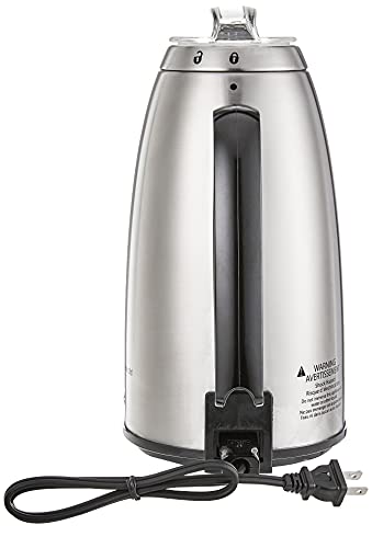 Hamilton Beach 12 Cup Electric Percolator Coffee Maker with Cool Touch Handle, Vintage Spout, Stainless Steel