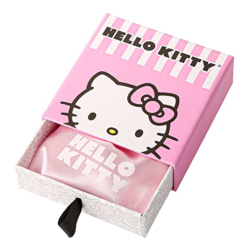 Hello Kitty Sanrio Womens Sterling Silver Clear Crystal Stud Earrings - Officially Licensed Earrings