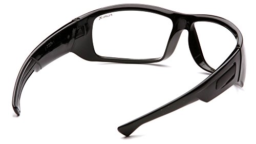 Pyramex Furix Safety Glasses, Black Frame/Clear Anti-Fog
