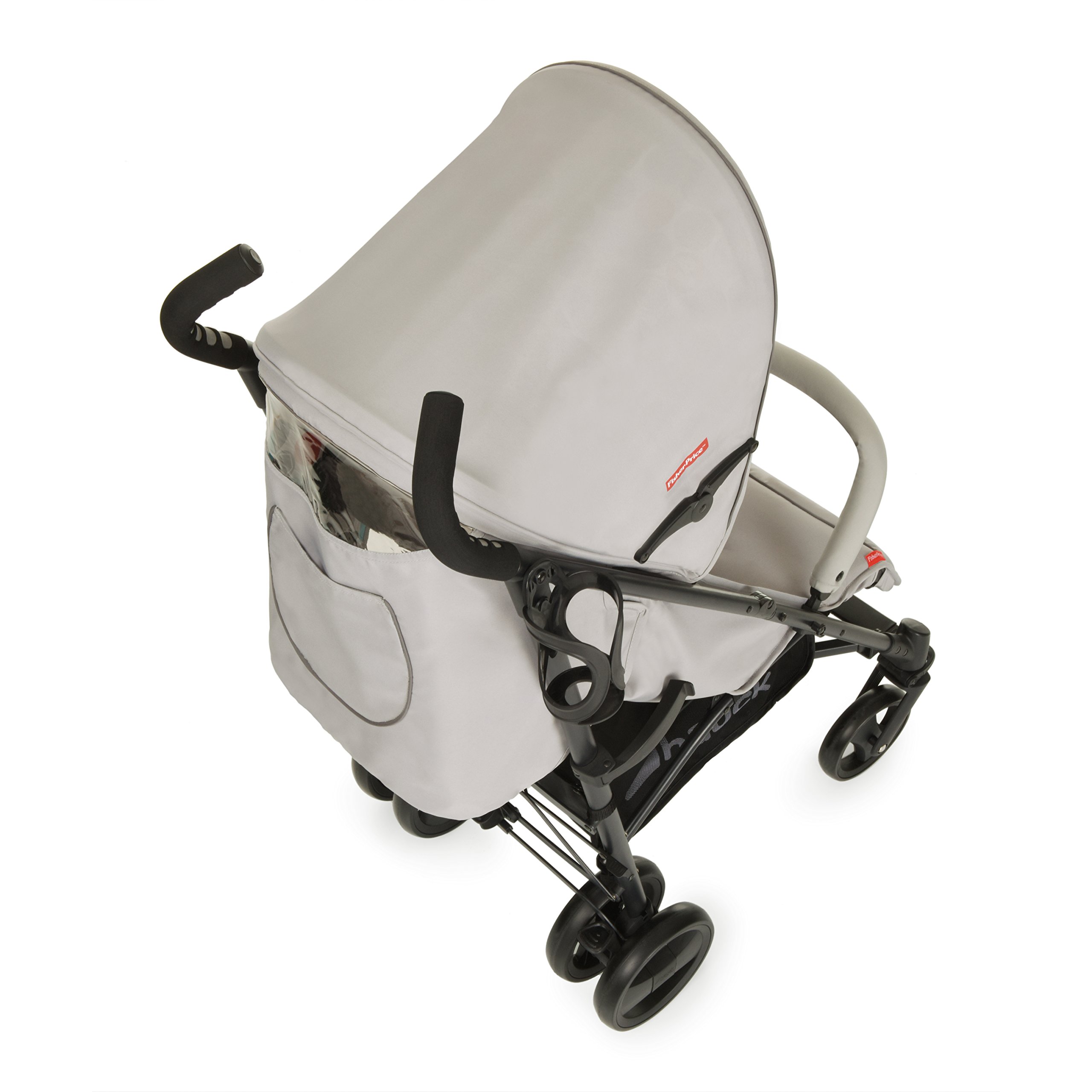 Hauck/Fisher Price Go-Guardian Venice Stroller/incl. Bottle Holder/extendable Canopy/Ergonomic Handles, Gumball Grey