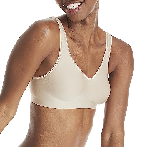 Hanes Women's Comfort Evolution Bra, Nude, Medium, 90% Polyester, 10% Spandex
