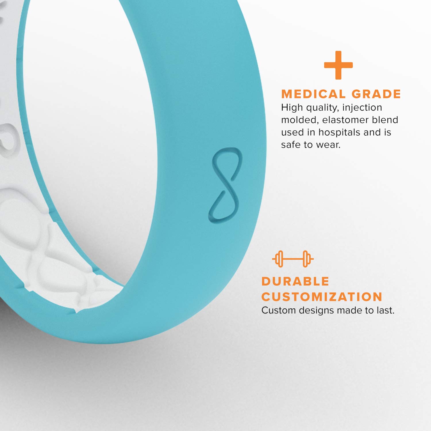 Groove Life - Silicone Ring For Men and Women Wedding or Engagement Rubber Band with Lifetime Coverage, Breathable Grooves, Comfort Fit, and Durability - Thin Solid Storm Grey Size 5