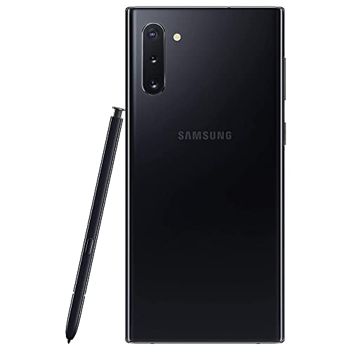 Samsung Galaxy Note 10 (256GB, 8GB) 6.3" AMOLED, IP68 Water Resistant, Snapdragon 855, 4G LTE Fully Unlocked (T-Mobile, Verizon, Global) N970U (w/Wireless Charging Pad, Aura Black) (Renewed)