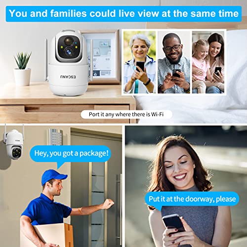 Wireless Solar Outdoor Security 2K PTZ AI Motion Detection Audio WiFi Camera,Home Security,Spotlight Colorful Night Vision,360 View,IP65 Waterproof,PIR Alarm,Rechargeable Battery,2-Way Talk,SD /Cloud