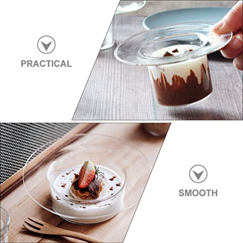 UPKOCH Glass Trifle Bowl 2Pcs Glass Salad Bowl Clear Glass Yogurt Bowl Crystal Dessert Bowl Oatmeal Storage Bowl Appetizer Bowl Plate for Candy Fruit Snacks 100ml+280ml Appetizer Cups