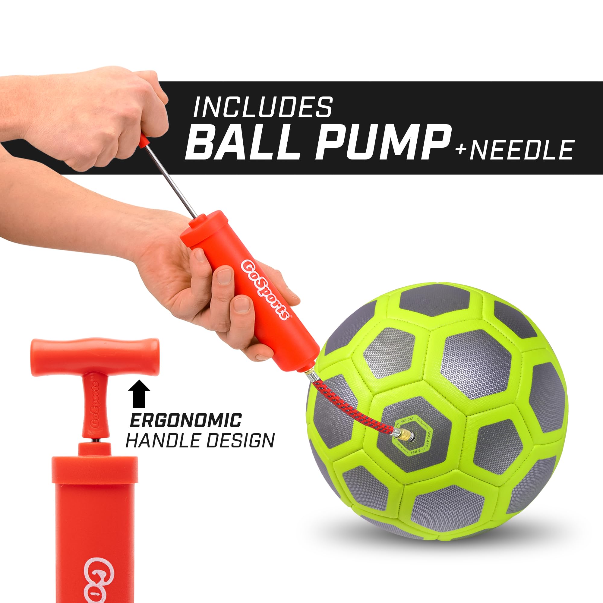 GoSports ELITE Futsal Balls - Great for Indoor or Outdoor Futsal Games or Practice β Choose Single or Six Pack - Includes Pump