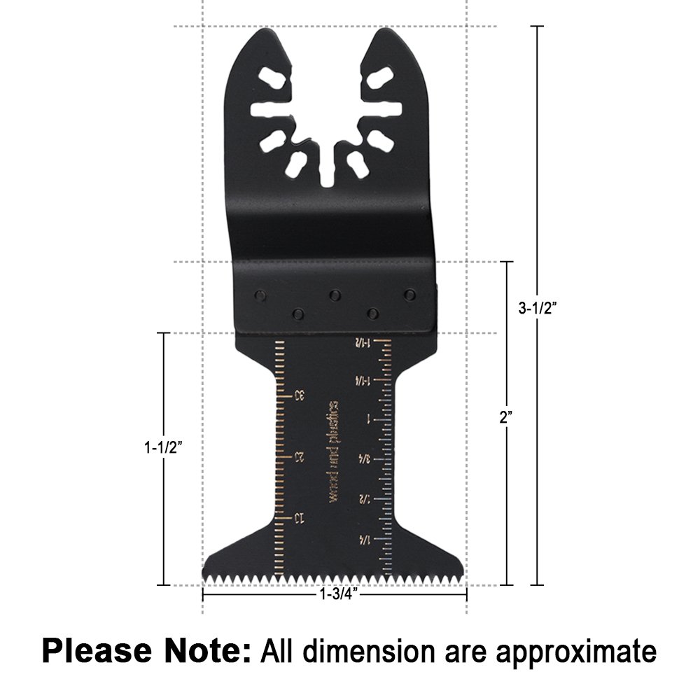 HIFROM Semi-Circular/Bi-Metal/Japan Tool Oscillating Multitool Quick Release Saw Blades Compatible with Fein Porter Cable Bosch Dremel Craftsman Ridgid and More 21pcs