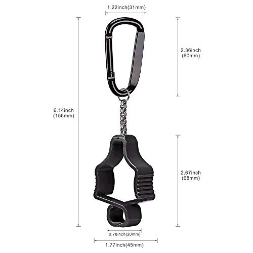 SELEWARE 5pcs Glove Clips for Work, Non-slip Metal Glove Clip Holder for Construction Belt, Guard Labor Worker Glasses Helmets Grabber Keeper, Black