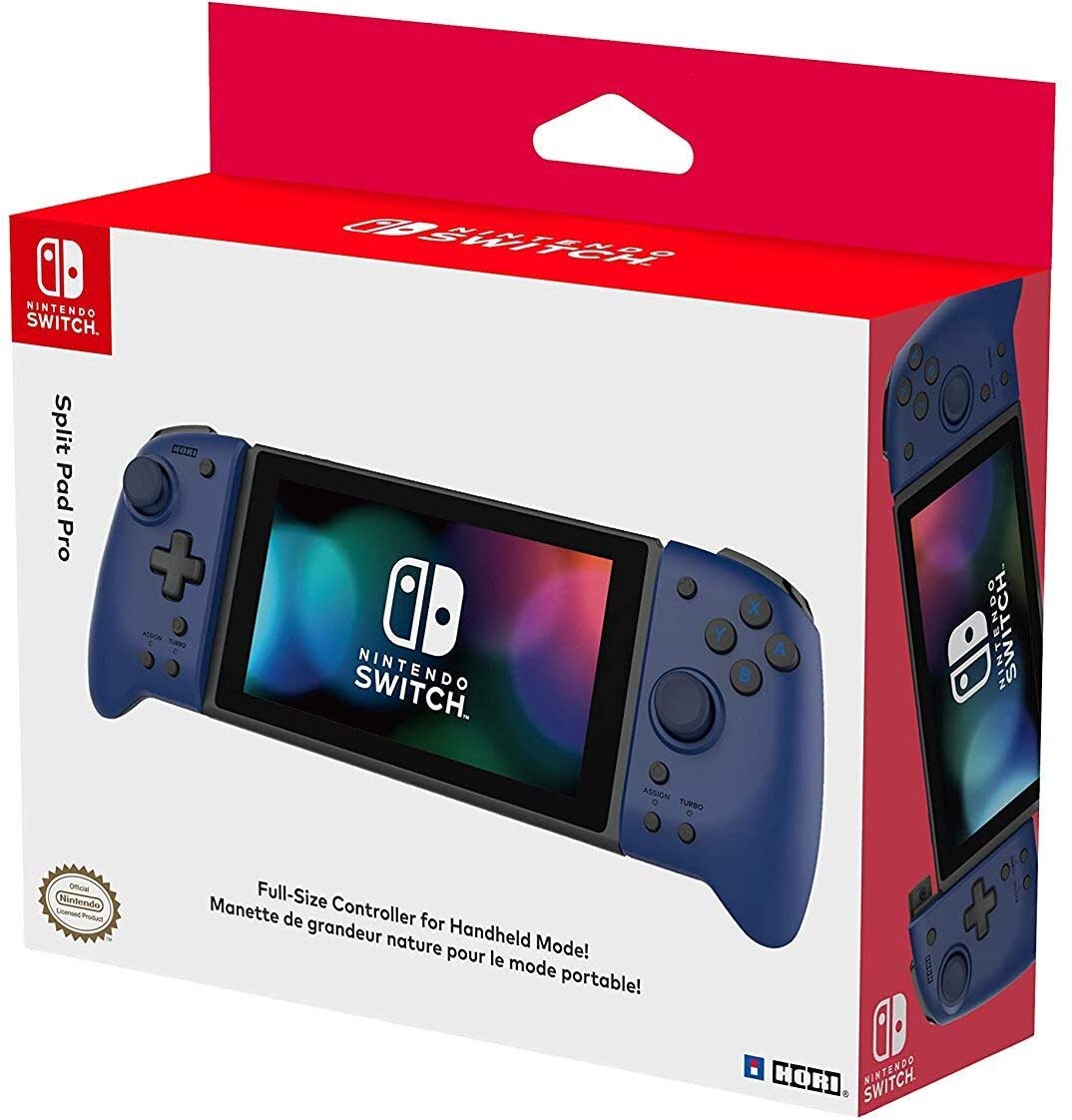 Hori Nintendo Switch Split Pad Pro (Blue) Ergonomic Controller for Handheld Mode - Officially Licensed By Nintendo - Nintendo Switch (Renewed)