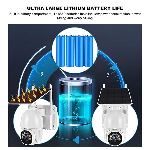 Solar Security Cameras Wireless Outdoor, 1080P 355° View Battery Powered 2 Way Talk Outdoor Camera, Night Vision, AI Human Detection, for Home Security