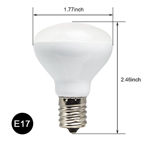 Haian R14 LED Bulb E17 Intermediate Base Mini Reflector Floodlight,4 Watt 280 Lumens,25 Watt Incandescent Equivalent,R14 E17 LED Light Bulb Non-dimmable 3000K Warm White (4 Pack)