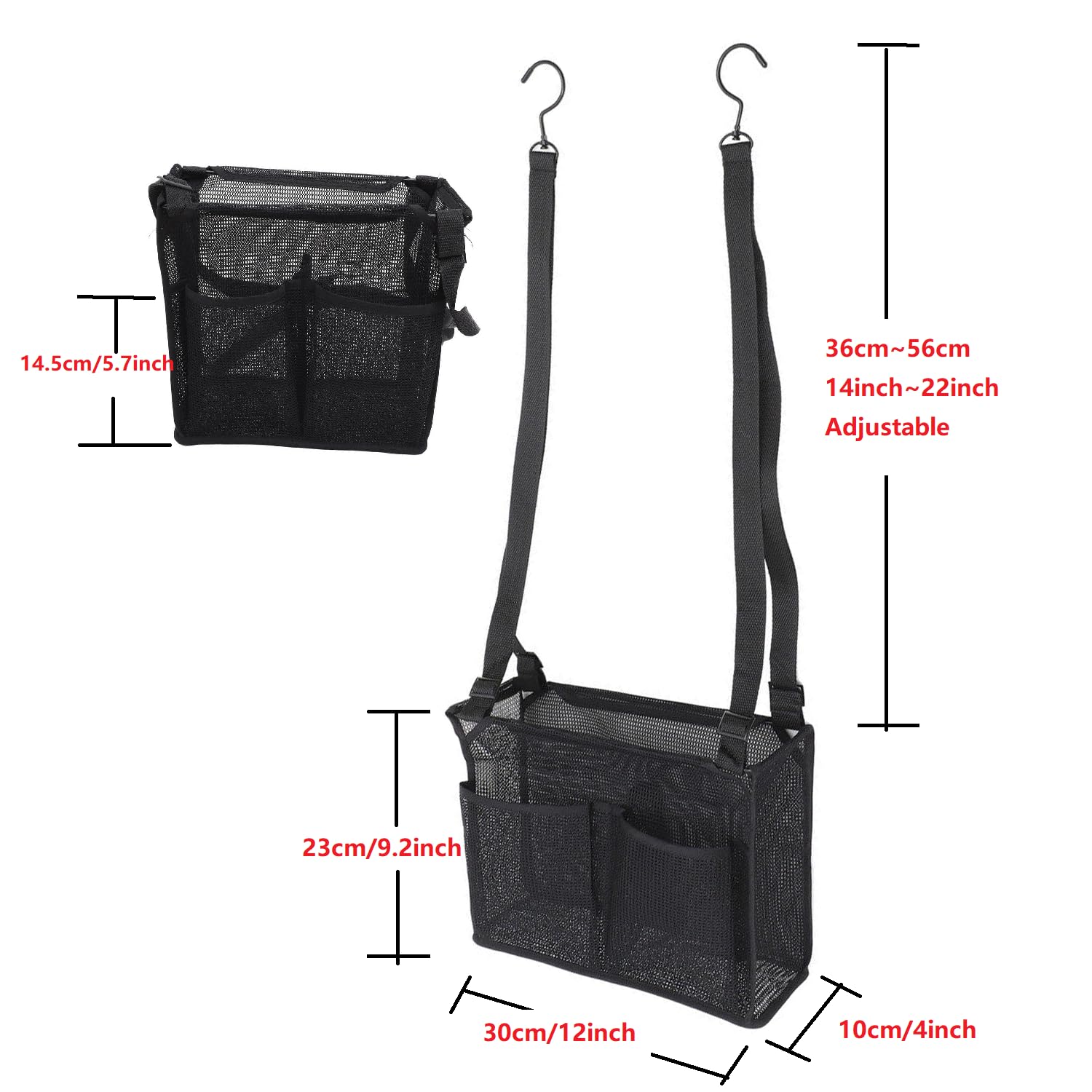 XXNBC Equipped With Adjustable Storage Bags, Hanging Storage Basket, Toilet, Bathroom, Bath Basket, Dormitory, Cosmetics Storage Bag