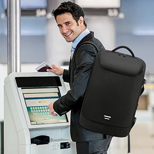 TANGCORLE 50L Carry on Travel Backpack, Expandable Airline Approved Backpacks with 3 Packing Cubes fit 17 inch Laptop, Water ResistantĀ Convertible Suitcase backpack for Men Women