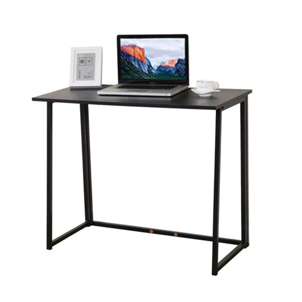 Goujxcy Computer Desk,Modern Foldable Corner Writing Table Study Laptop PC Desk Book Stand Tray Home Office Furniture Study Workstation for Small Spaces and Students Laptop Black