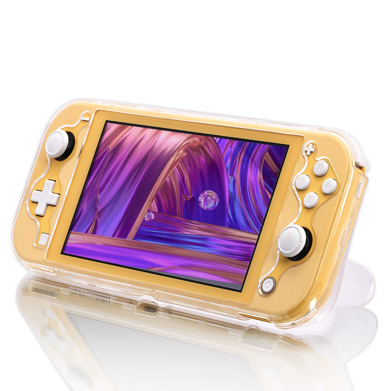 HEATFUN Protective Case for Nintendo Switch lite with Stand (Clear)