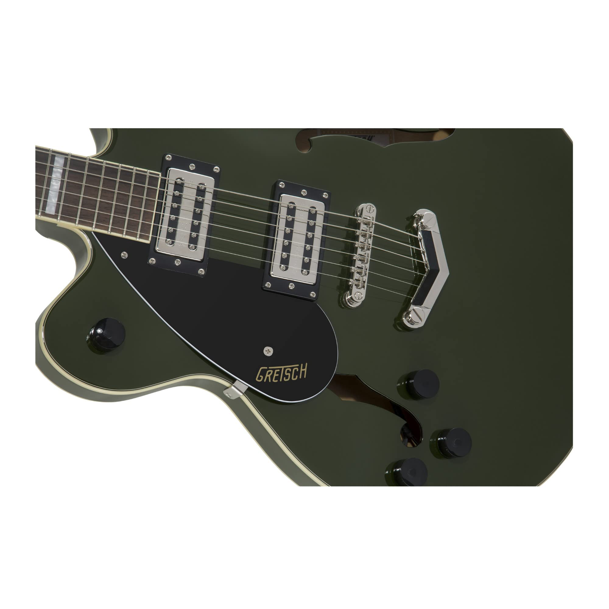 Gretsch G2622LH Streamliner Center Block Double-Cut with V-Stoptail, Laurel Fingerboard, Broad'Tron BT-2S Pickups Electric Guitar (Left-Handed, Torino Green)