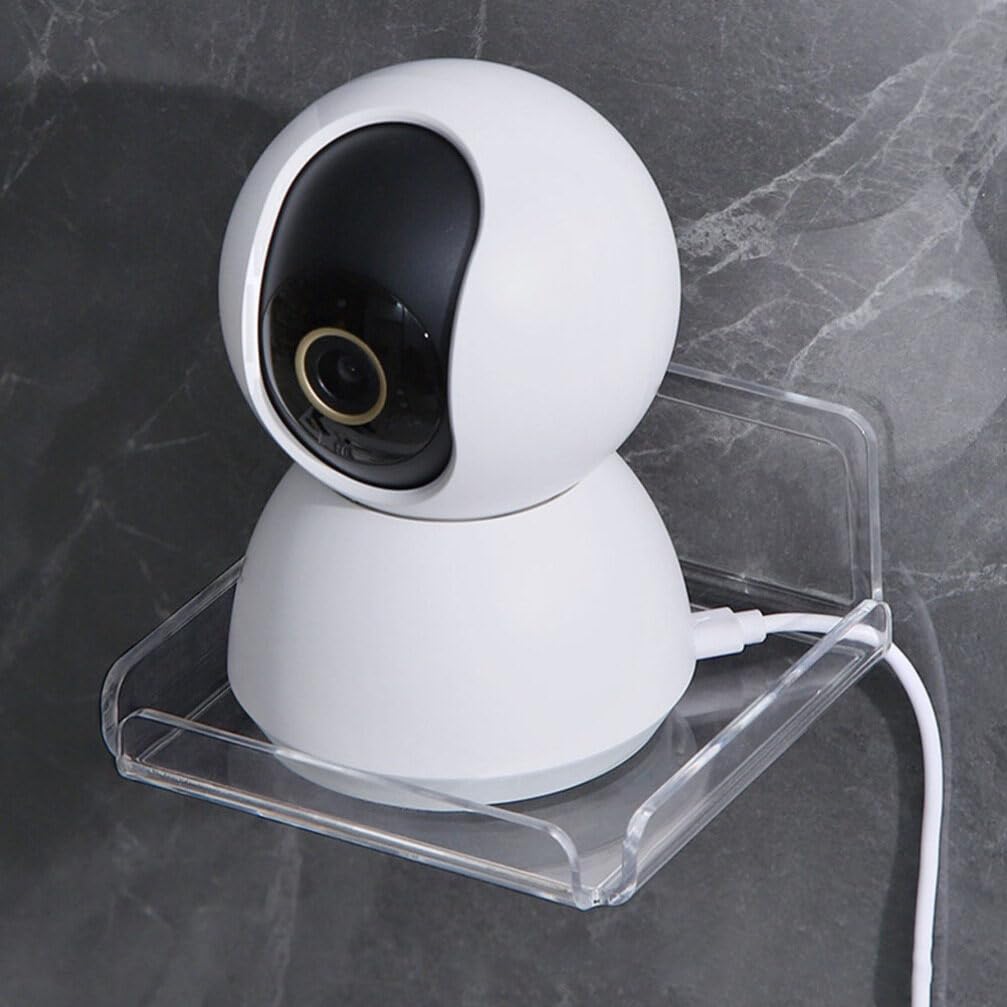 UKCOCO 2pcs Camera Bracket Corner Shelfs Indoor Plant Shelves Wall Shelves for Plants Monitor Camera Wall Shelf Camera Wall Mount Speaker Stand Acrylic Transparent Speaker Shelf