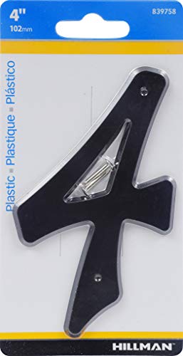 Hillman 839758 Black House Number Nail Plastic, 4-Inch