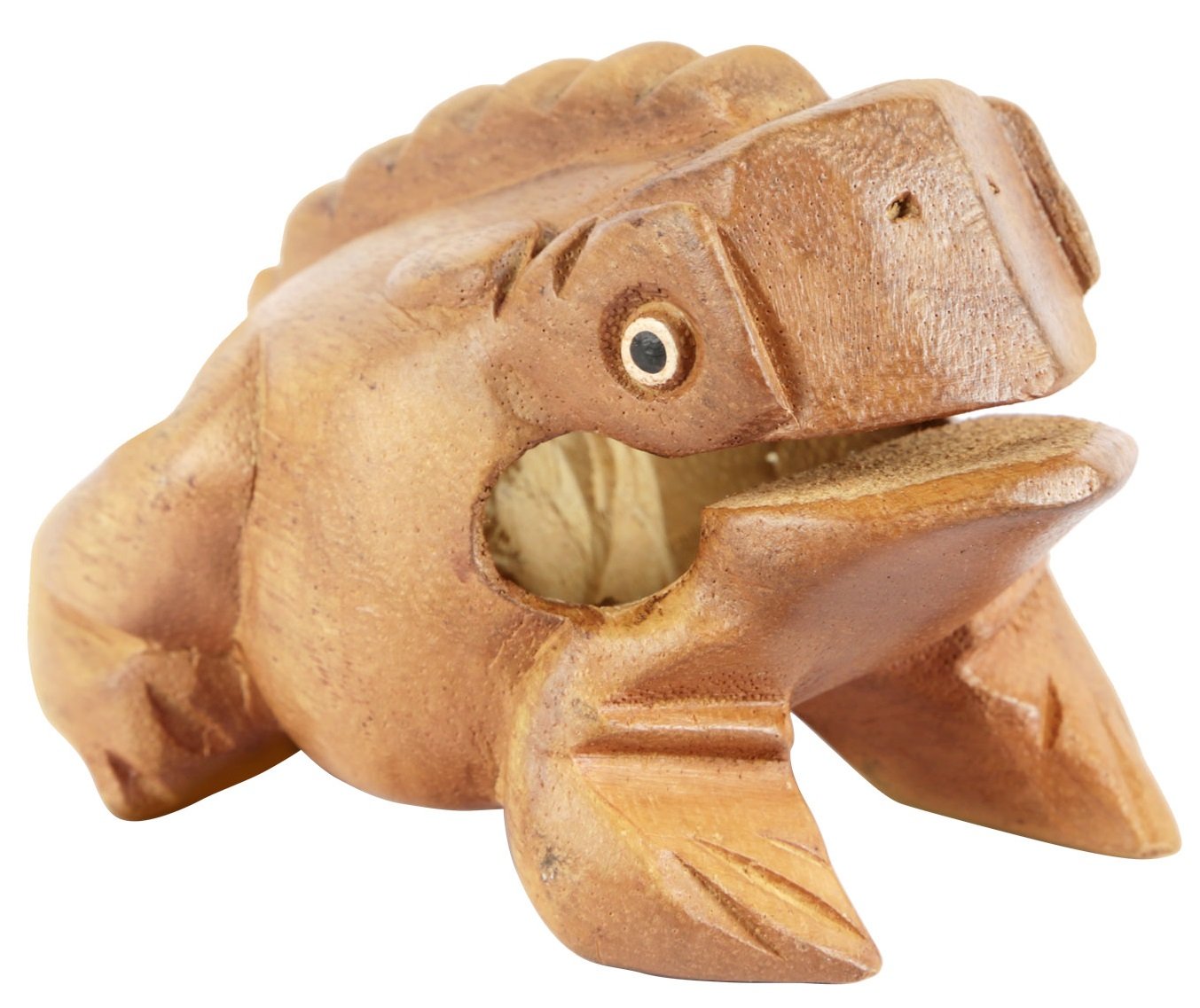 GPCT [Wooden Frog Croak Guiro Toy. 4 Inch Medium Size, Sophisticated Craftsmanship, Croaking [Loud Sound] Frog Percussion Instrument- (Mango Wood)