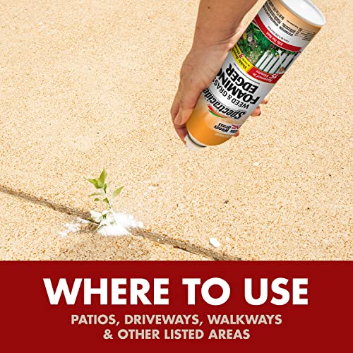Spectracide Weed And Grass Foaming Edger 17 Ounces, Aerosol, For Edging Along Yards - pack of 12