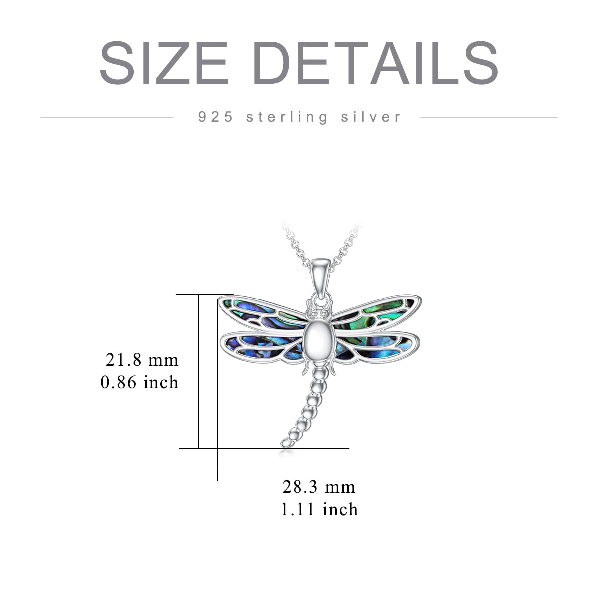 PELOVNY Cremation Jewelry for Ashes 925 Sterling Silver Dragonfly Necklace for Ashes Urn Memorial Keepsake Jewelry Gift for Women Her