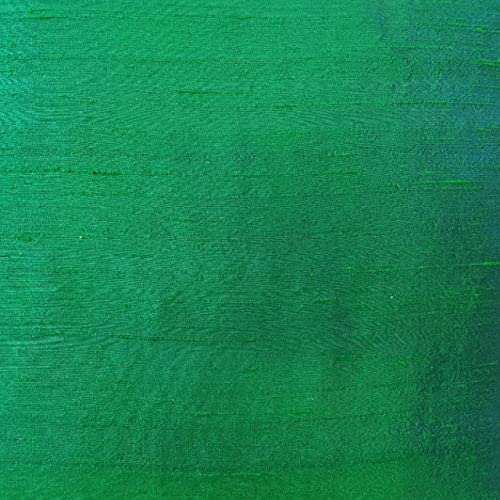 Sankara 100% Natural Dupioni Fine Silk Decorative Throw Pillow Cover with Insert Included, Emerald Green, 20 x 20 (12+ Colors)
