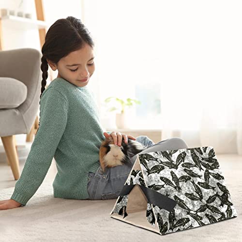 Y-DSIWX Guinea Pig Hideout House Bed, Fish Fossils Vintage Rabbit Cave, Squirrel Chinchilla Hamster Hedgehog Nest Cage