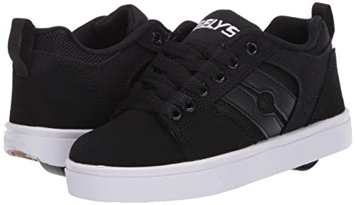 Heelys unisex child Racer 20 Wheeled Heel Shoe, Black-t, 5 Big Kid US