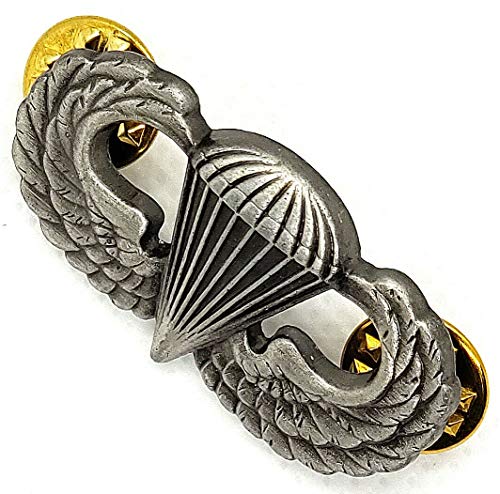US ARMY Airborne Parachutist Paratrooper Jump Wings Insignia Pin Oxidized Badge