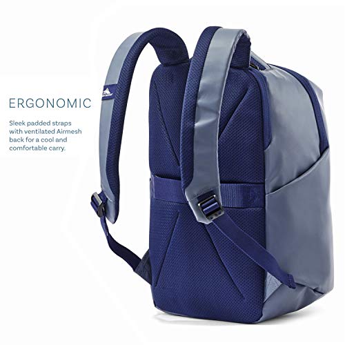 High Sierra Rossby Daypack - Travel Laptop Backpack Grey Blue/True Navy
