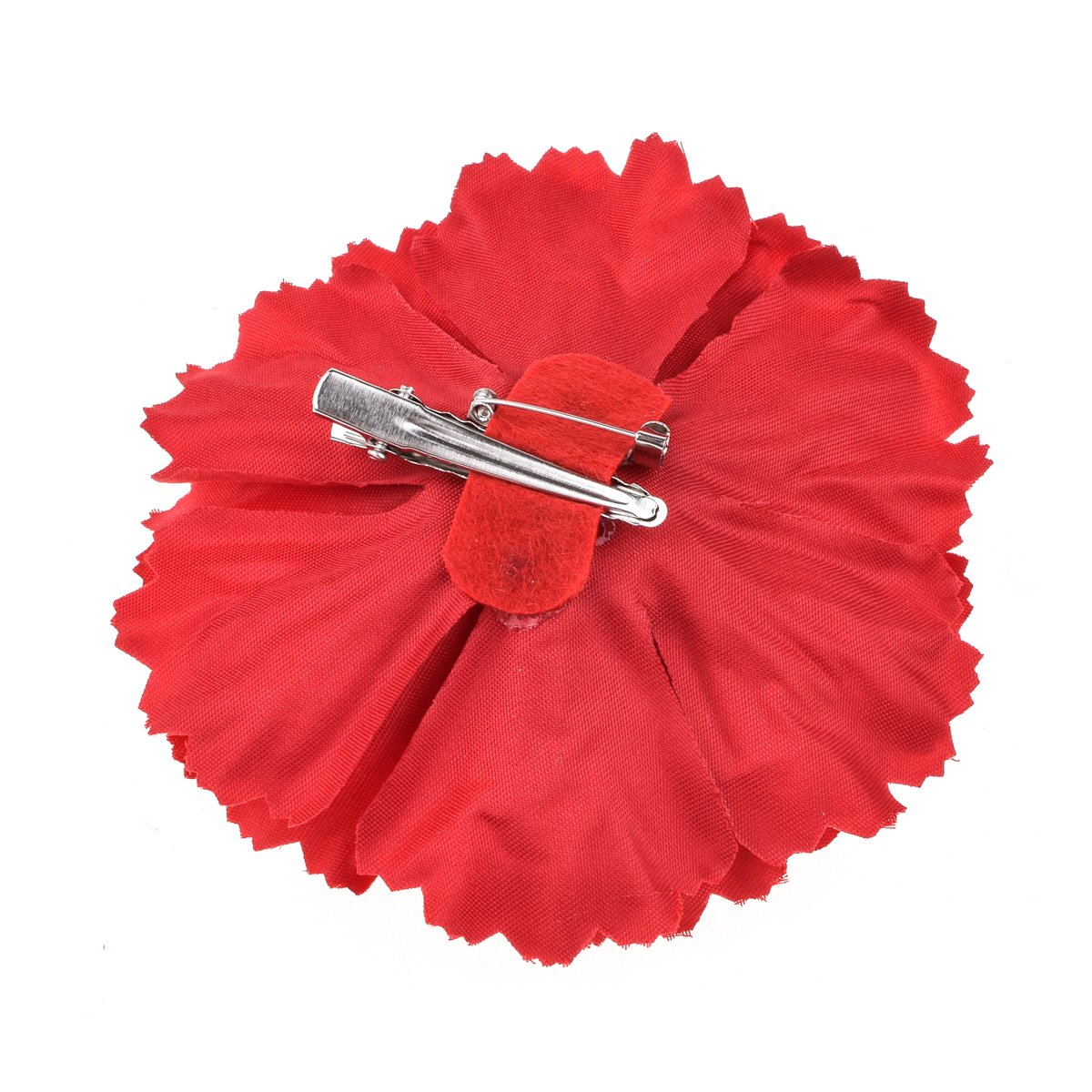 HC-01 Floral Fall Peony Flower Hair Clip Flamenco Dancer Pin up, Red, Size M