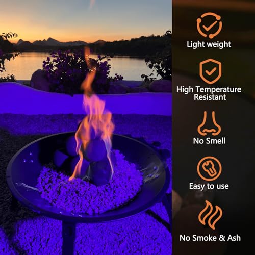 Heyfurni 10pcs Ceramic Fire Balls, 3 in Black Firepit Balls for Indoor/Outdoor Gas, Propane Fireplace, Fire Bowl, Fire Pit Accessories