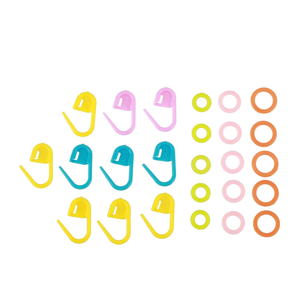 HEEPDD 56Pcs Crochet Knitting Needles Kits Sewing Knitting Tools Crochet Hook Metal Tweezers Scissor Thimble Kit for DIY Sewing Hand Making